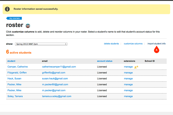 Connect - Managing your Roster