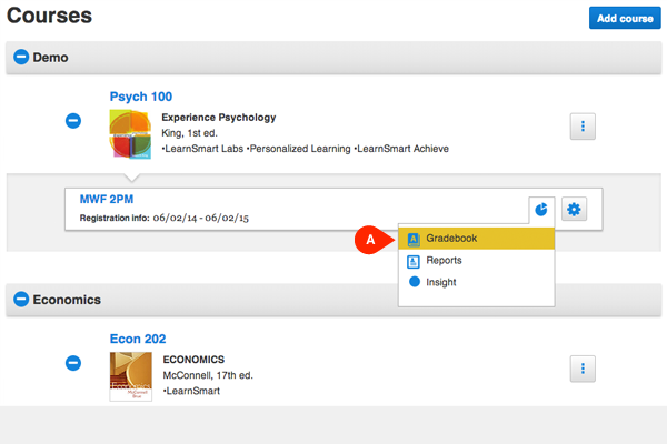 Connect - Set up and manage the gradebook in Connect
