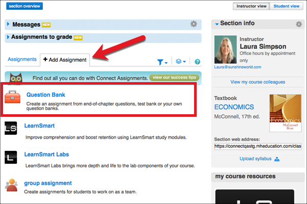Connect - Create Assignments
