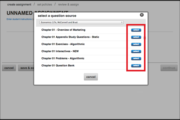 Connect - Create Assignments