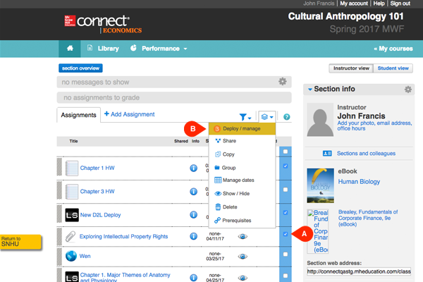 Connect - Deploy Assignments to Brightspace Connect - Deploy Assignments to Brightspace
