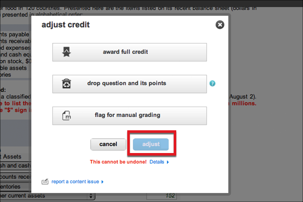 Connect - Adjust Credit for a Question Bank Assignment