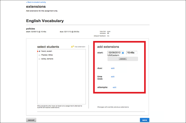 Connect - Assignment Extensions