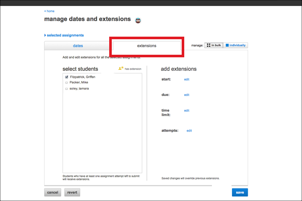 Connect - Assignment Extensions