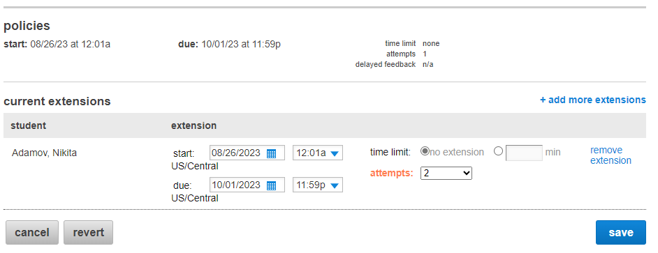 Connect - Assignment Extensions