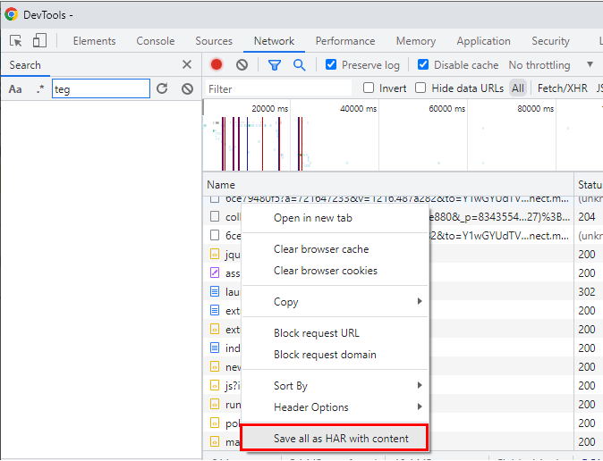 HAR - How to capture a HAR File