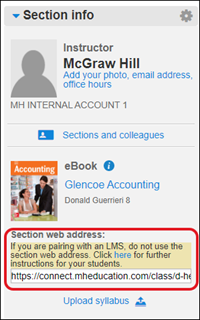 Knowledge: K-12 Connect - Locate the Section Web Address