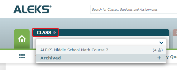 Knowledge: ALEKS - Request a Knowledge Check for an Individual Student