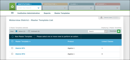 Knowledge: ALEKS - Create a Master Template