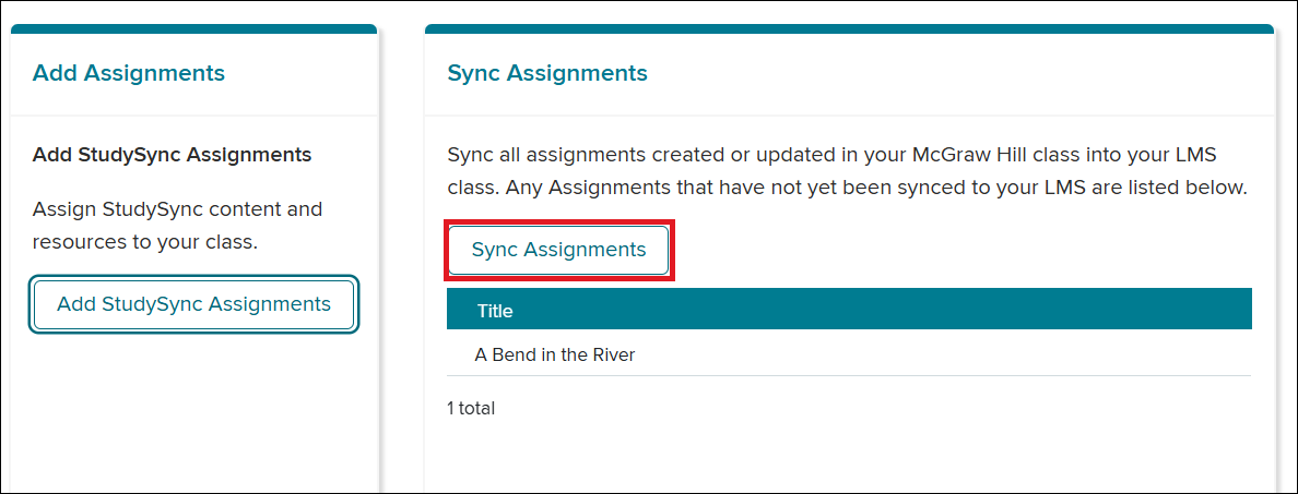 Knowledge: StudySync Assignment Sync and Grade Passback with Canvas