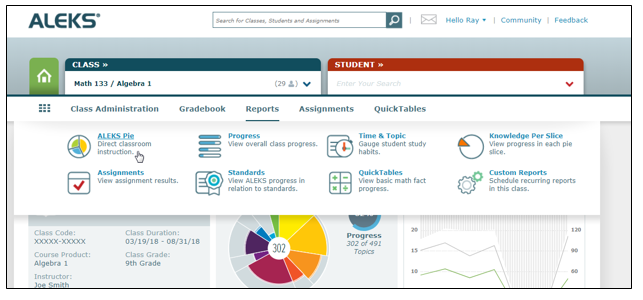 ALEKS - Downloading Reports