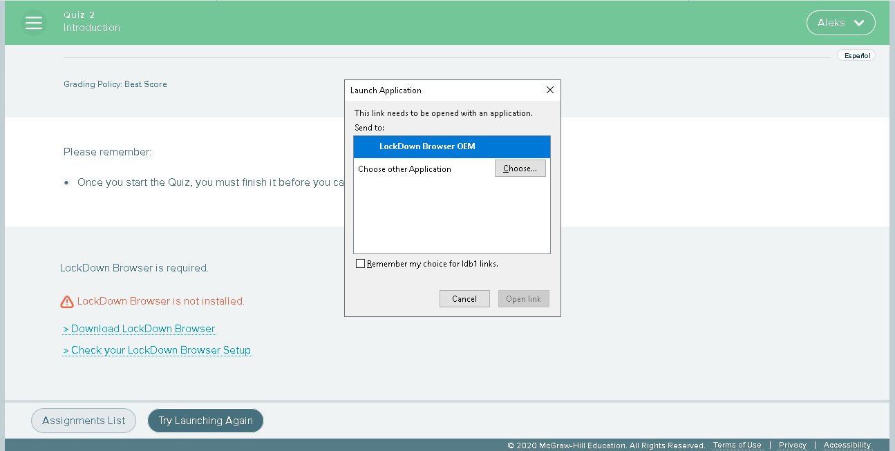 Respondus Lockdown Browser (RLB) System Requirements and Installation ...
