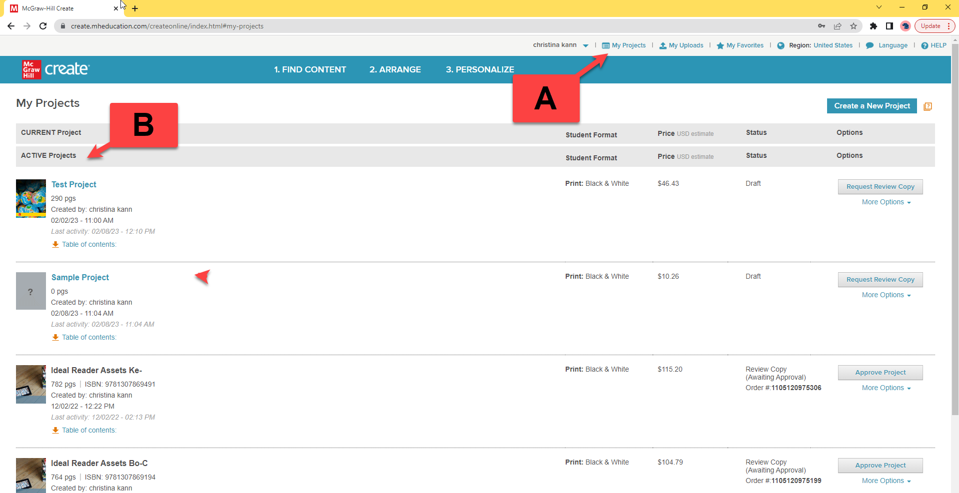 Create Help How Do I Select An Existing Project